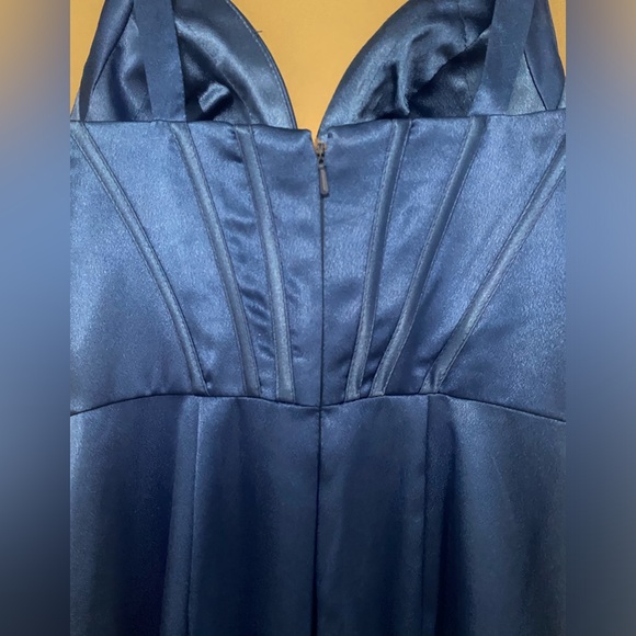 cinderella divine | Dresses | Royal Blue Formal Dress Satin And Corset ...